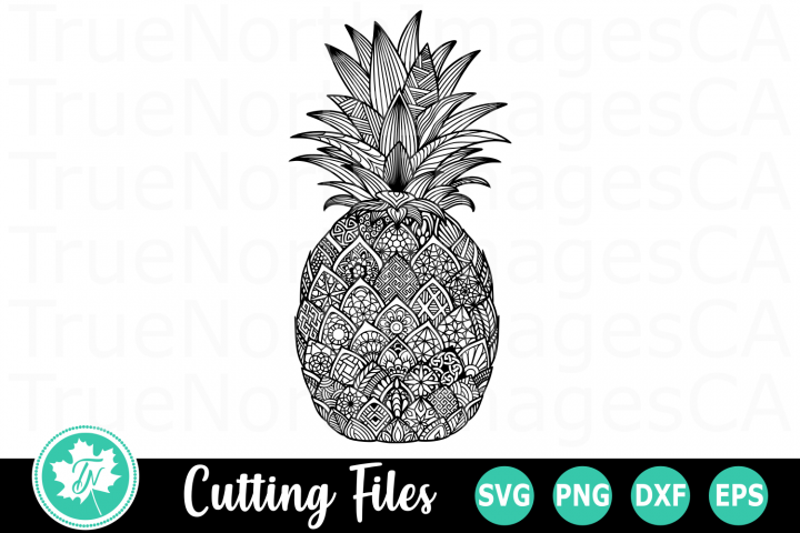 Pineapple - A Zentangle SVG Cut File