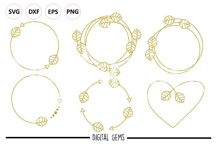 Monogram frame bundle SVG / PNG / EPS / DXF files