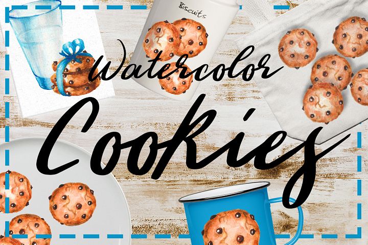 Watercolor cookies