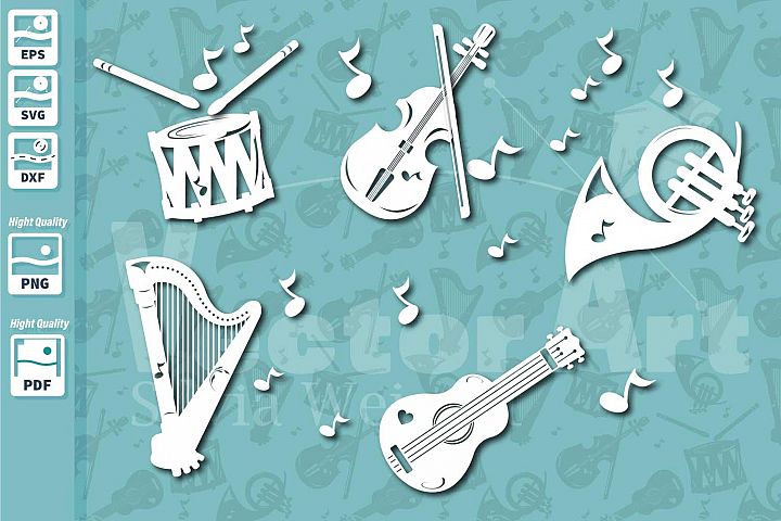 Music Instruments - Cut File for Crafters