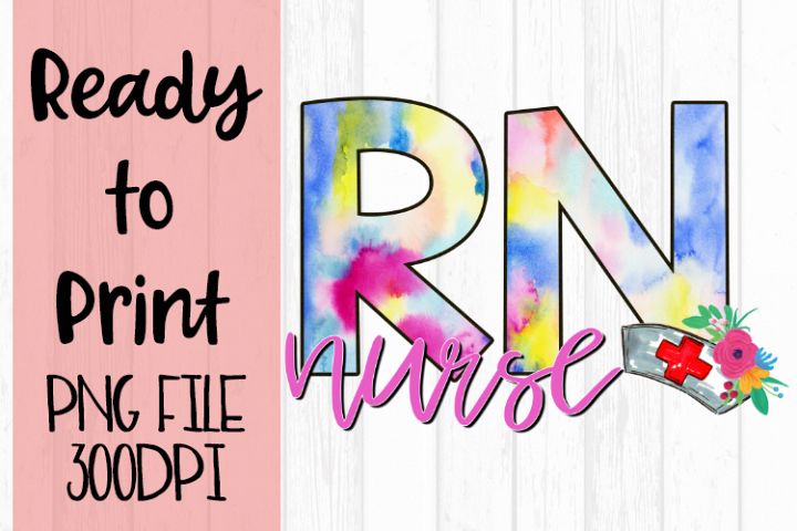 RN Nurse Occupations Bright Ready to Print Design