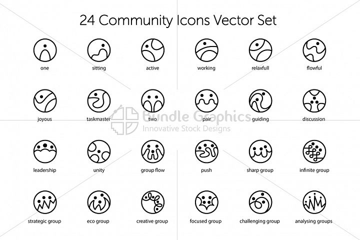 Community Icons Set (5680) | Icons | Design Bundles