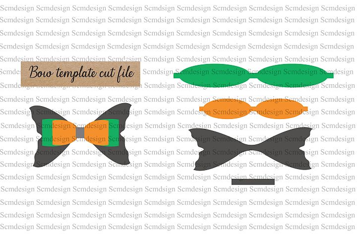 bow template sg cut file,diy bow craft silhouette dxf cut