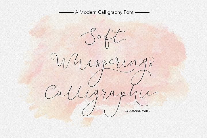 Soft Whisperings Calligraphic (231633) | Script | Font Bundles