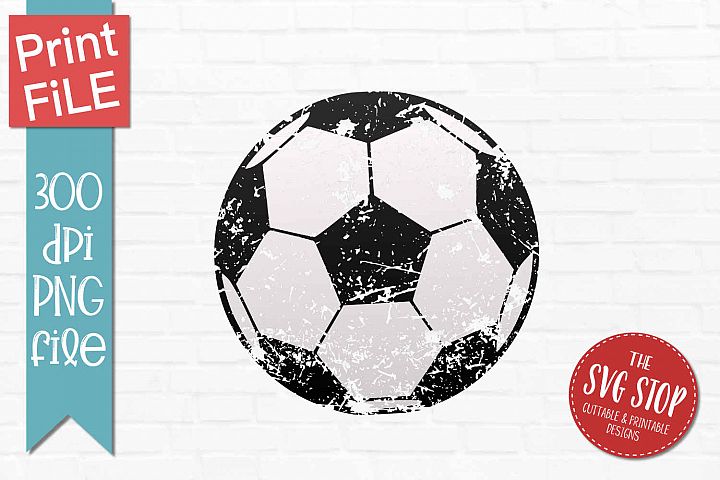 Distressed Soccer Ball - PNG Sublimation Design (336694) | Sublimation ...