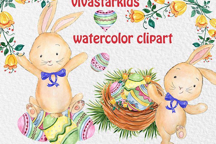 Watercolor Easter clipart