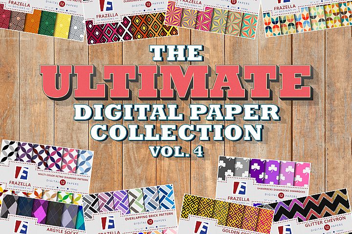 The ULTIMATE Digital Paper Bundle Vol 4 (80870) | Patterns | Design Bundles
