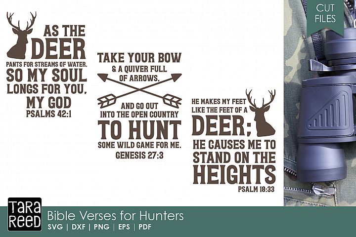 Bible Verses for Hunters - Hunting SVG and Cut Files