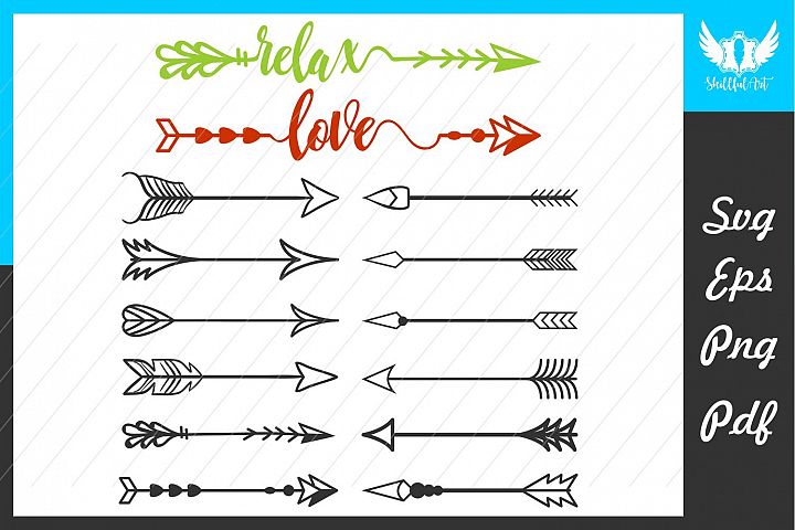 arrows, arrows svg, cricut and silhouette cut files, fleches