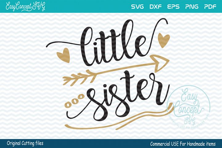 Little Sister, SVG DXF Png Eps Pdf Studio Vector Cut Files (38376 ...