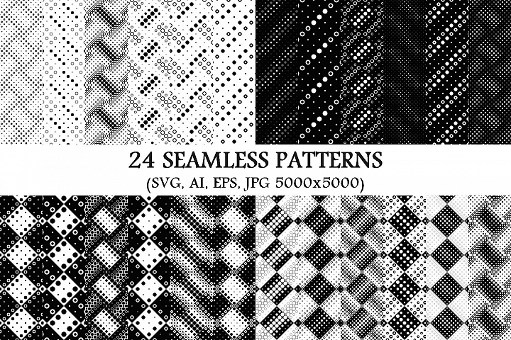 24 Seamless Dot Patterns