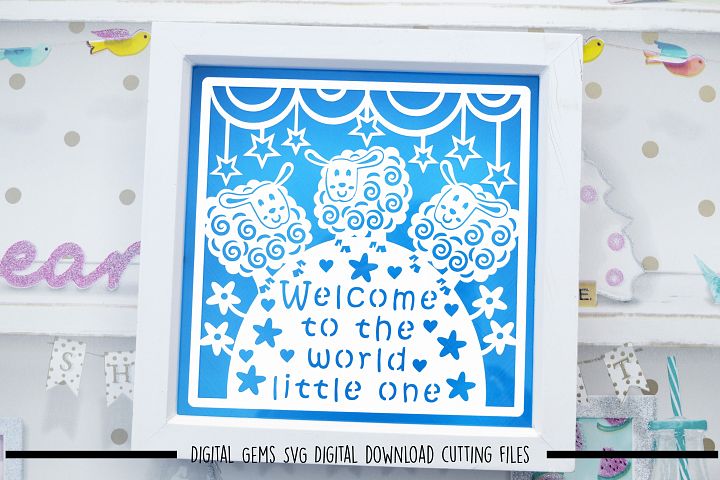 New Baby Paper Cut SVG / DXF / EPS Files