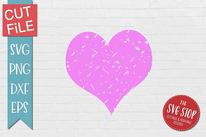 Distressed Heart - SVG, PNG, DXF, EPS (344933) | SVGs | Design Bundles