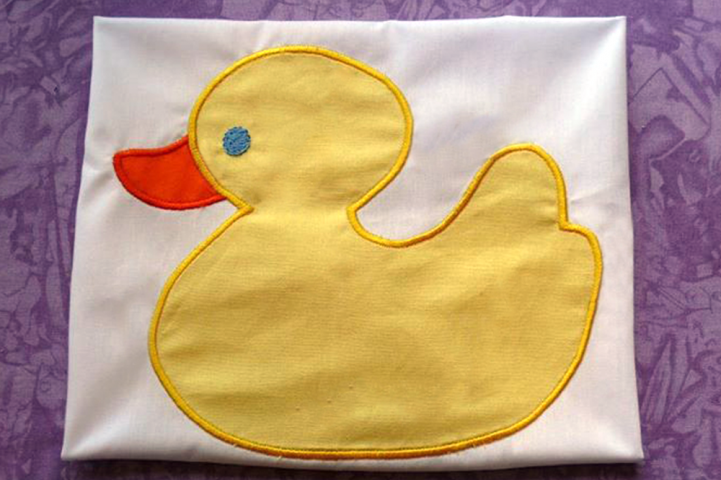 Rubber Duck Applique Embroidery Design