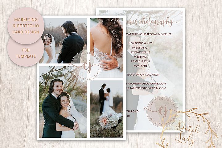 PSD Photo Portfolio Card - Adobe Photoshop - Template #2 (67163) | Card ...