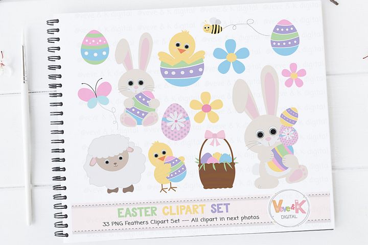 Easter Bunny Clipart, Easter Clipart, Easter Graphics, Spring Flowers ...