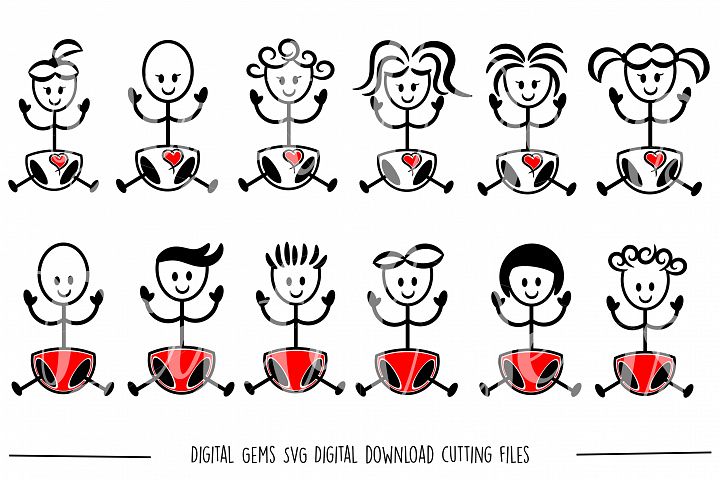 Baby Stick Figures SVG / DXF / EPS / PNG files (20931) | SVGs | Design ...