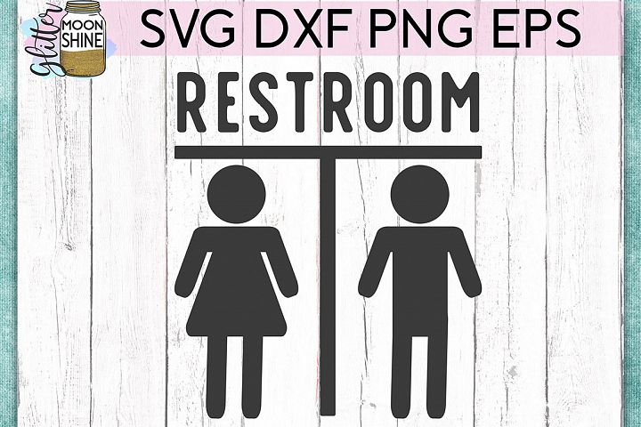 Restroom SVG DXF PNG EPS Cutting Files