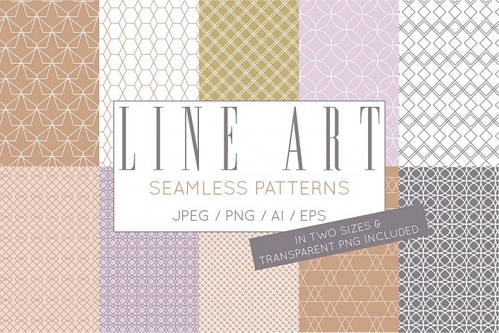Simple Elegant Line Art Pattern Set