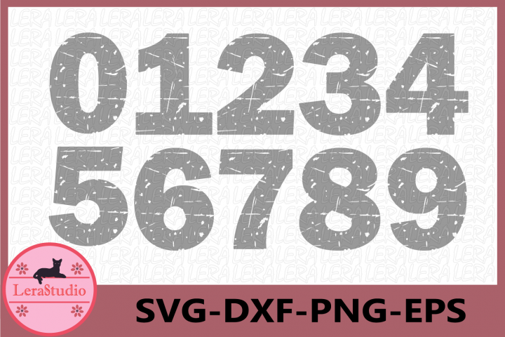 Numbers Grunge SVG, Numbers SVG, Cut Files Svg, Vector Files (229709 ...