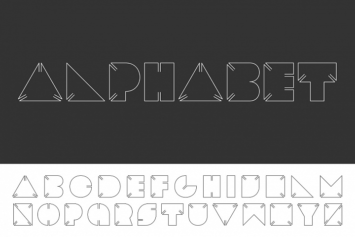 Creative minimal english alphabet. (34855) | Illustrations | Design Bundles