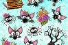 Cute Halloween Clipart, Bats Clip Art PNG Pack