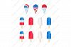 Patriotic Ice Cream clip art (56841) | Objects | Design Bundles