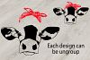 Cow Head whit Bandana SVG, western Farm Milk 828S