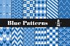 Blue Digital Paper - Blue Patterns (92970) | Scrapbooking | Design Bundles