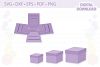 Square Explosion Boxes cut file (481707) | Paper Cutting | Design Bundles