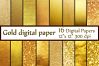 Gold Foil Digital Paper (30006) | Backgrounds | Design Bundles