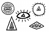 Eye symbols collection