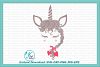Valentines day unicorn face with heart svg dxf png clipart (52884 ...