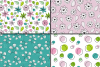 Spring floral hand drawn seamless digital paper, patterns