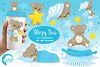 Teddy bear, nursery, baby boy, baby blue bear, clipart, graphics ...
