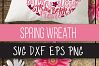 Spring wreath with spring words, SVG cutting file