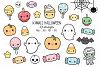Kawaii Halloween clipart set - 27 cute Halloween images