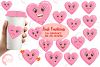 Valentine faces clipart, Heart emojis clipart, graphics illustrations ...