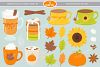 Pumpkin Spice Fall Treats Clipart - 32 PNG Graphics