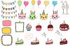 Cute birthday clipart, Party design elements (22974) | Illustrations ...