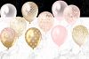 Blush Pink and Gold Balloons Clipart