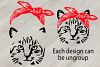 Cat Head whit Bandana SVG, Farm Kitten kitty Milk 829S (95531) | SVGs ...