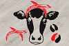 Cow Head whit Bandana SVG,cowboy western Farm Milk 813S