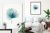 Blue Palm Print, Printable Wall Art (209745) | Illustrations | Design ...