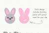 Easter Snap Clip SVG, Bunny Snapclip Template, Bow Template,