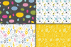 Seamless Bright Spring Digital Paper / Hand Drawn Flowers, Leaves ...
