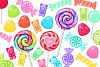 Colorful Candy Clip Art, Rainbow Sweet Treats, Junk Food, Sugar Graphics