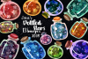 Watercolor Bottled Stars Clipart