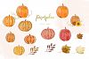 Pumpkin Clipart, Digital Pumpkin clip art, Autumn Clipart (129812 ...