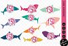 Shark Svg, Monogram Svg, Circle Frames, Cuttable Design (177967 ...